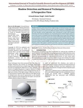 Shadow Detection And Removal Techniques A Perspective View PDF