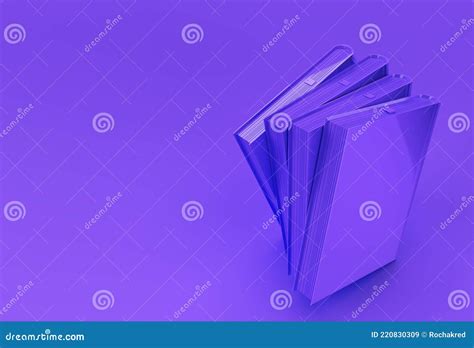 3d Render Books Stack Of Book Covers Textbook Bookmark Design Stock