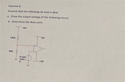 Solved Exercise 6 Assume That The Following Op Is Chegg Com