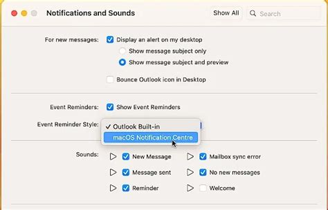 Customize Outlook Event Notifications On The Apple Mac Rawinfopages