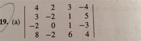 solved evaluate the given determinant via reduction to