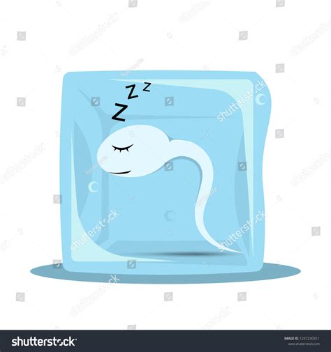 Sperm Freezing Frozen Sperm Cube Ice Stock Vector Royalty Free 1257230311 Shutterstock