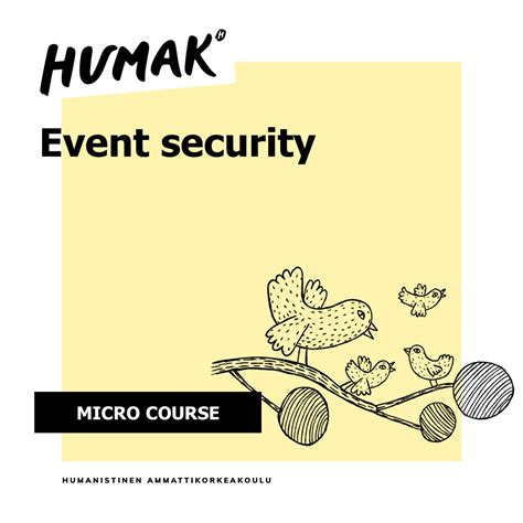 Event Security Micro Course Avoin Amk Humak