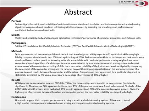 ppt performance based testing to measure ophthalmic skills using