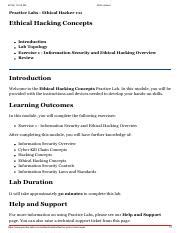 Understanding Ethical Hacking Concepts A Comprehensive Overview Course Hero