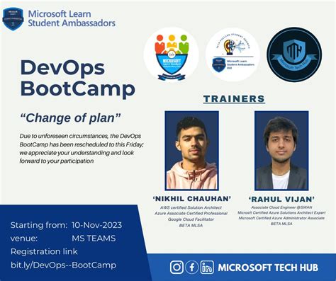 join devops bootcamp by nov 10 2023 microsoft tech hub posted on the