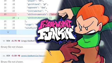DadBattle Pico Remix Song Leak In FNF Source Code Release WeekEnd 2 YouTube