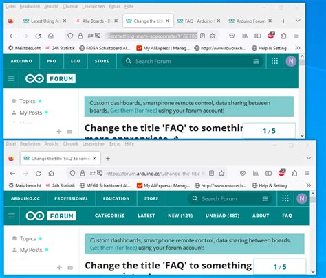 Change The Title FAQ To Something More Appropriate Website And Forum Arduino Forum