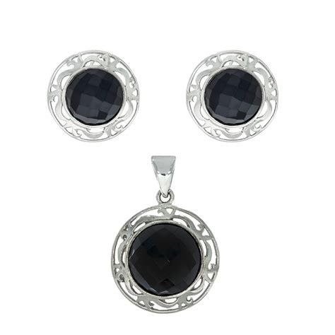 Set Din Argint Elegant Cu Onix Fatetat