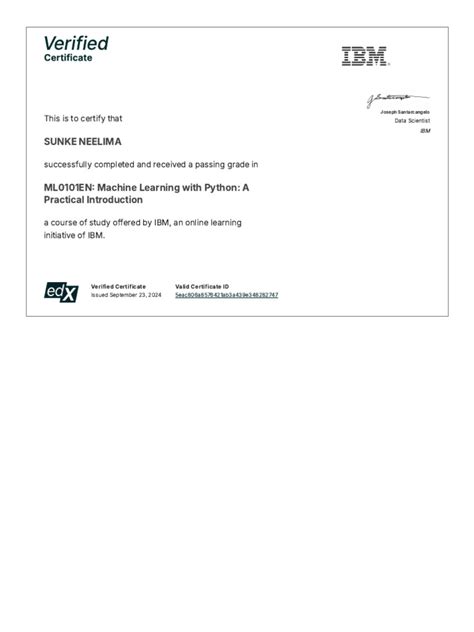 Machine Learning With Python Edx Course Pdf