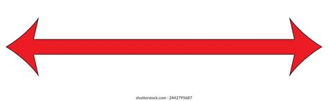 Vector Illustration Black Arrow Pointing Both Stock Vector Royalty Free 2442795687 Shutterstock