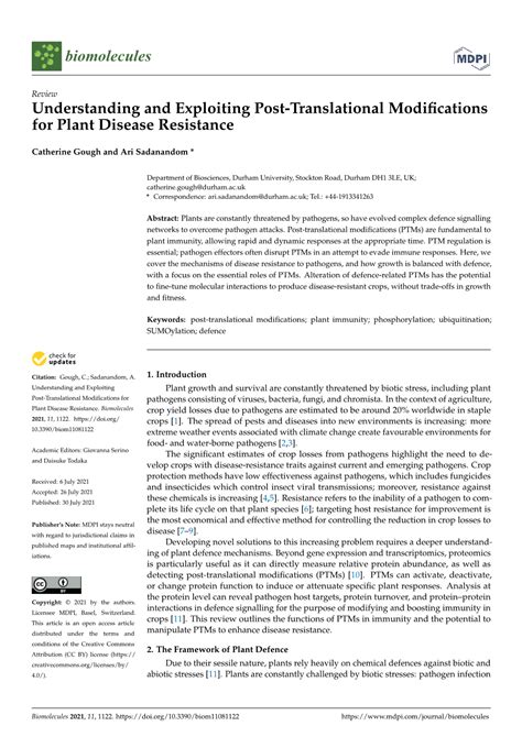 Understanding And Exploiting Post Translational Modifications For Plant