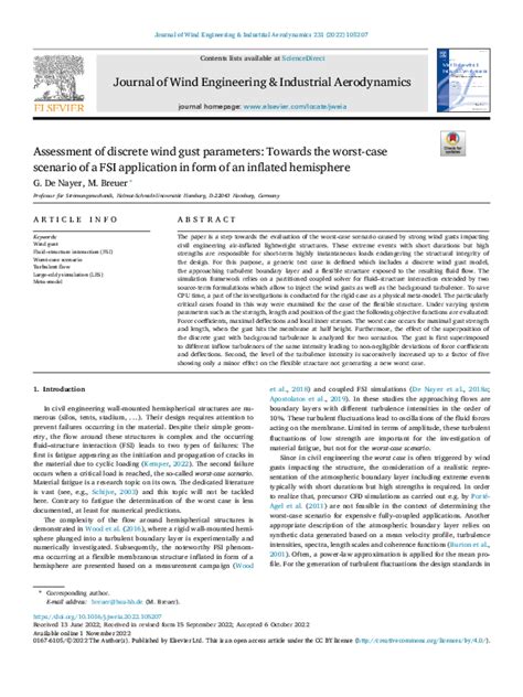 Pdf Assessment Of Discrete Wind Gust Parameters Towards The Worst