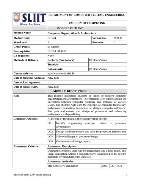 Ie1024 Computer Organization Architecture Pdf