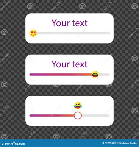 Answer Slider Stories Emoji Poll Template Vector Story Ui App Concept CartoonDealer
