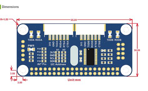 waveshare serial expansion hat for raspberry pi zero zero w zero wh 2b 3b 3b via