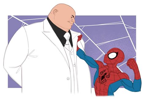 Spidey And Kingpin Sketch Rcomicbooks