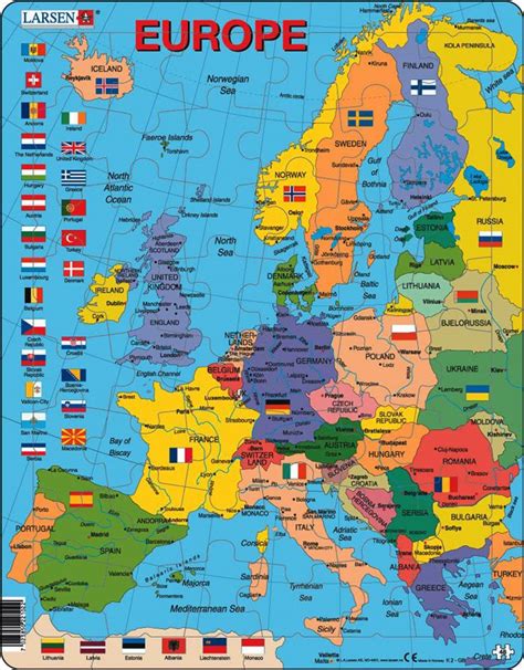 Map Of Europe With Country Names European Country Names In Their