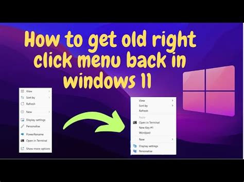 How To Get Old Right Click Menu In Windows 11 How To Switch Back To