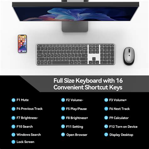 Ausdom Wireless Keyboard And Mouse Combo 2 4ghz Cordless Quiet Keyboa