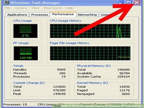 How To Reset The Update Interval In Windows XP Task Manager