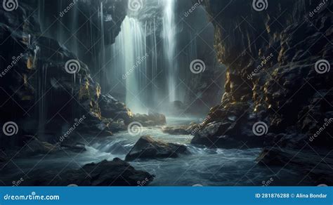 A Mesmerizing River Cascades In A Reverse Direction Shimmering And Flashing As It Flows From