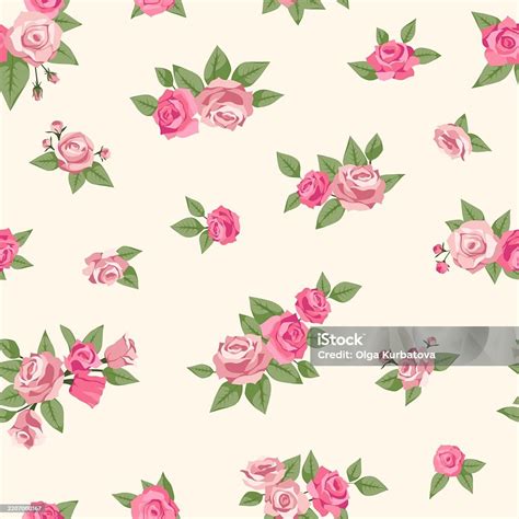 핑크 부드러운 장미 완벽 한 패턴입니다 반복되는 꽃 요소 나뭇잎이 있는 아름다운 꽃 결혼식 낭만적 인 장식 섬유 포장지 벽지 직물 깔끔한 벡터 배경에 대한 인쇄 0명에 대한
