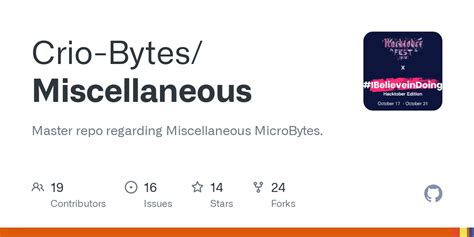 GitHub Crio Bytes Miscellaneous Master Repo Regarding Miscellaneous MicroBytes