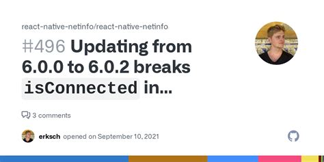 Updating From To Breaks IsConnected In Android Simulator Issue React