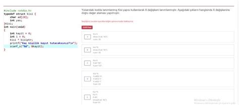 Include Typedef Struct Kisi Char Ad 20 Int Yas