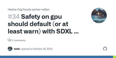 Safety On Gpu Should Default Or At Least Warn With Sdxl 8gb Vram