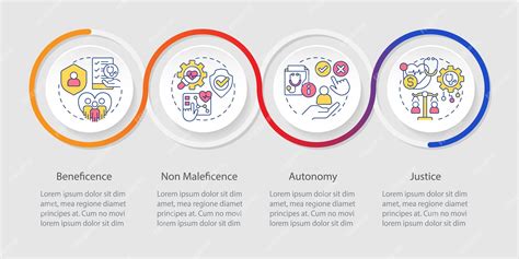Premium Vector Principles Of Bioethics Loop Infographic Template