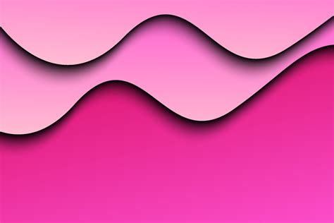 Abstract Wave Shape Papercut Pink Color Background Vector 25340872
