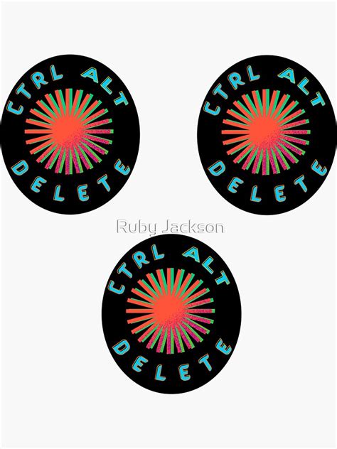 CTRL ALT DELETE REBOOT RESTART IT KEYBOARD FUNCTION Sticker For Sale By Ruby Redbubble
