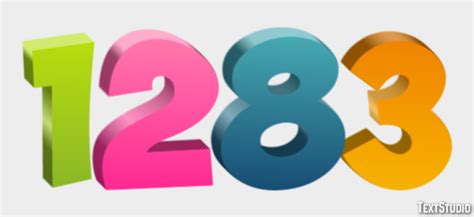 1283 text effect and logo design number