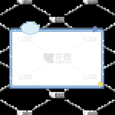 常规通用插画极简风系列边框静态贴纸素材 花瓣网