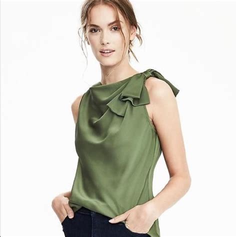 Banana Republic Tops Banana Republic Knot Blouse Color Green