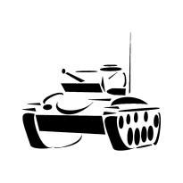 Трафарет танка для вырезания на 23 февраля