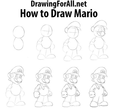 How To Draw Mario Characters Step By Step Easy