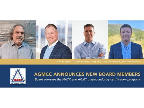 The Architectural Glass And Metal Certification Council Appoints Four