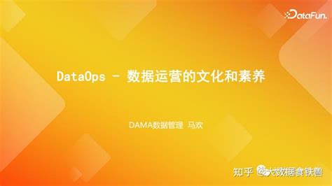 Dataops 数据运营的文化和素养 知乎
