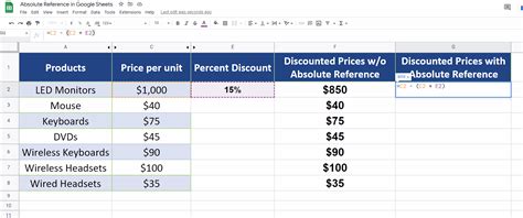 How To Use Absolute Reference In Google Sheets SpreadCheaters