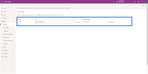 Powerapps Data How To Upload And View Data In Entities Master Data