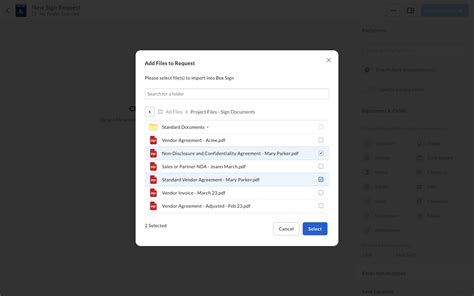 enhanced sender experience in box sign box support