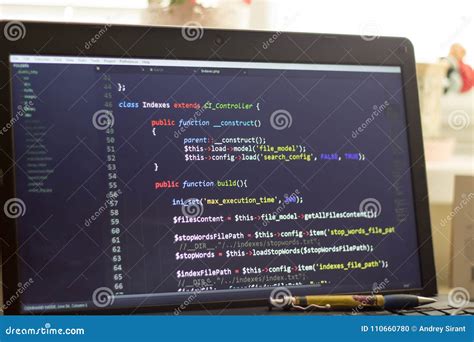 Php Back End Code Computer Programming Source Code Abstract Screen Of