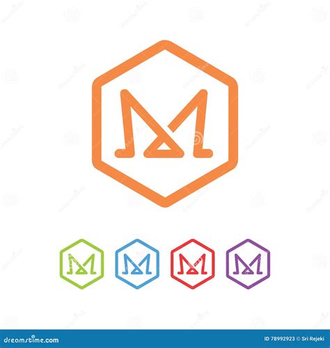 Stylish Letter M Symbol. Creative Design Stock Vector - Illustration of ...