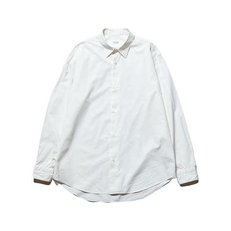 아프레쎄 레귤러 칼라 셔츠 화이트 24fw Apresse Kream