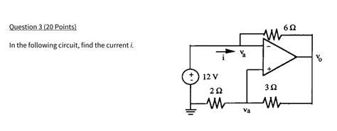 solved question 3 20 points in the following circuit find
