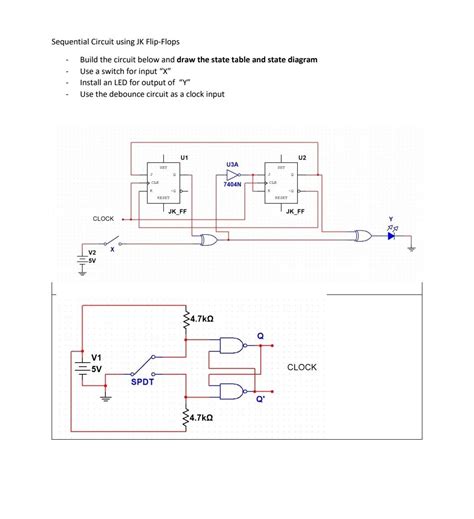 solved sequential circuit using jk flip flops build the