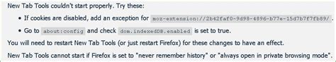 mozilla issue · issue 366 · darktrojan newtabtools · github
